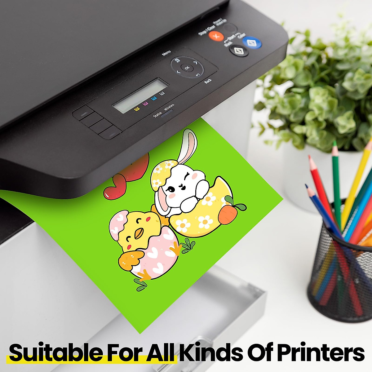 Yeaqee 500 Sheets Colored Construction Paper Bulk 8.5 x 11'' and 12 x 18'' Construction Paper Lightweight Art School Supplies Colorful Craft Paper for Kids Adults Arts and Crafts (70 GSM)