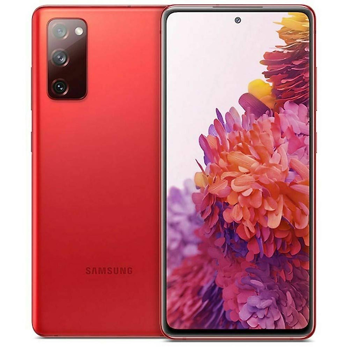 SAMSUNG Galaxy S20 FE (128GB, 6GB) 6.5" 120Hz AMOLED, Snapdragon 865, IP68 Water Resistant, Dual SIM GSM Unlocked (Global 4G LTE) International Model SM-G780G/DS (Wireless Charger Bundle, Red)