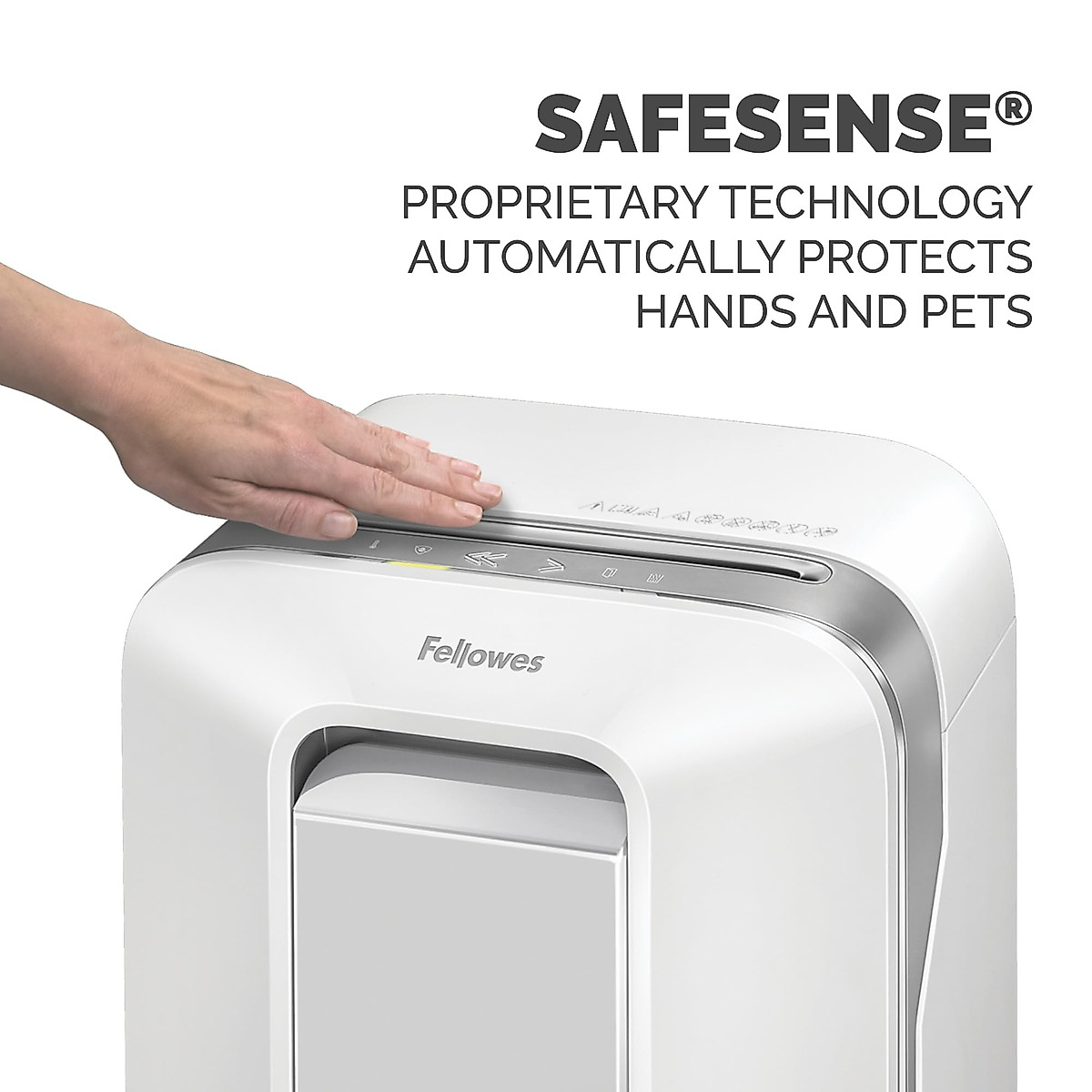 Fellowes LX200 P-4 Micro-Cut Paper Shredder, Jam-Proof Heavy-Duty Paper Shredder for Office, Shreds 12 Sheets Per Pass, White