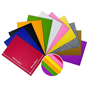 2mm Thick, Felt Fabric Sheets for Crafts, 12" x 8" Felt Fabric Sheets, Felt Paper for Sewing Craft, Non-Woven Felt Fabric for Sewing Patchwork Material, 8pcs (White)