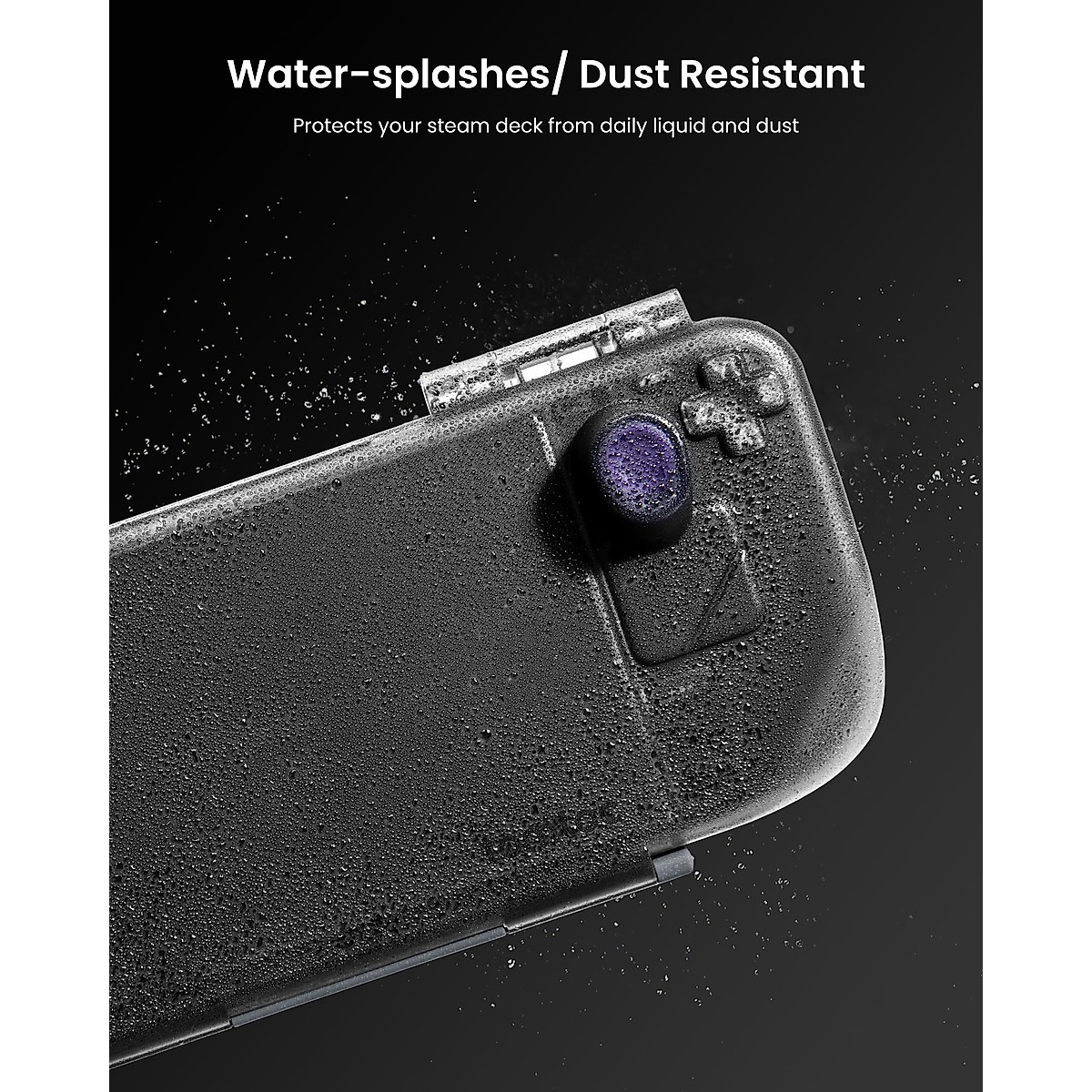 tomtoc Armor Case for Steam Deck/OLED, Steam Deck Hard Shell, Slim Portable Travel Carry Case, Shock-proof, Charging Convenience, with Military Grade Protection, Protective Cover