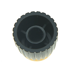 KAISH 10pcs Guitar AMP Amplifier Push on fit Knobs Black with Gold Aluminum Cap Top Fits 6mm diameter Pots Marshall Amplifiers