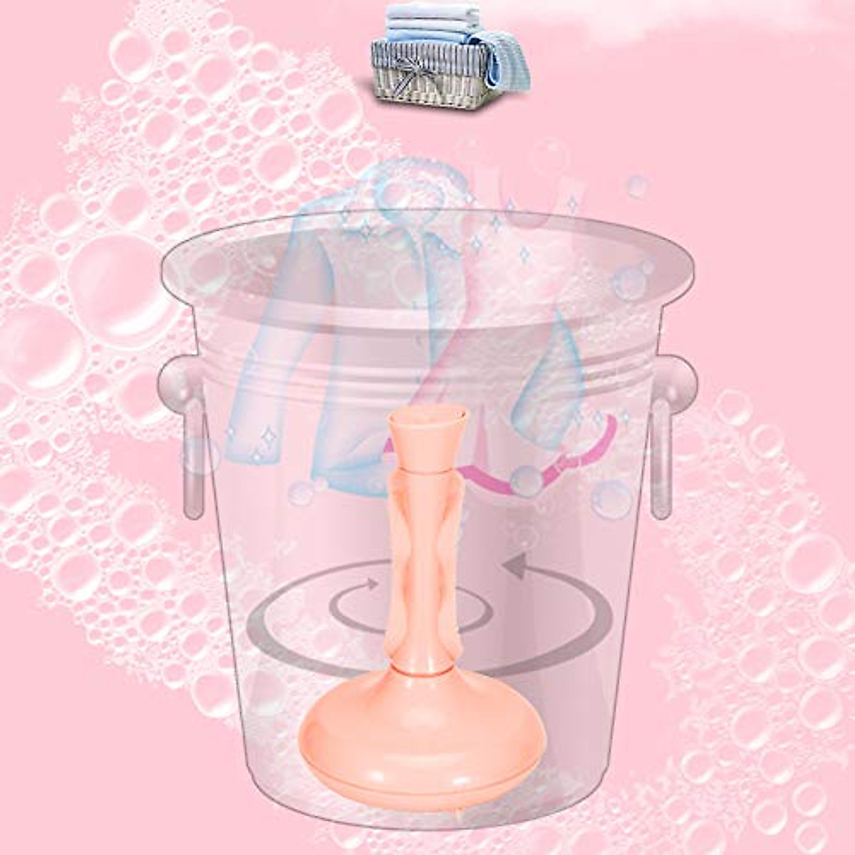 Electric Washing Machine, 360 Degree Mini Portable Laundry Washer, Multi-Function Desktop Washing Machine USB Powered Underwear Socks Washer for Home/Camping/Dorms/College Rooms(Red)