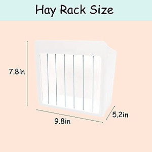 HAMILEDYI Hay Feeder Rack Plastic for Rabbits Hanging Timothy Hay Dispenser Bunny Grass Holder Less Wasted for Chinchilla Guinea Pigs and Other Small Animals