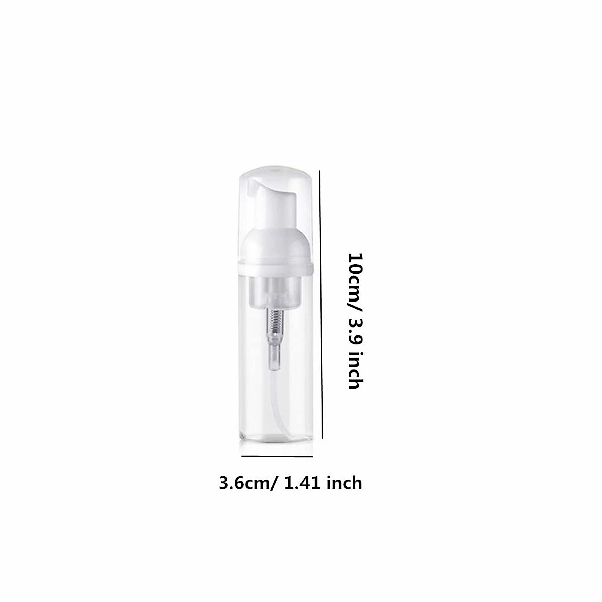 30ml Empty Refillable Clear Plastic Foamer Pump Bottle, Travel Foam Dispenser Liquid Soap Container for Cosmetic Makeup, Kitchen, Shampoo, Bathroom Countertops (3 Pack)