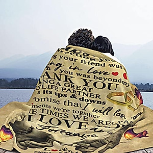 Gifts for Husband, Husband Christmas Birthday Gift Ideas, Wedding Anniversary Romantic Gifts for Him, Gifts for Husband from Wife, Husband Blanket 50"x60" Cream Rustic