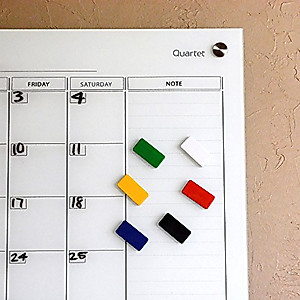 CMS Magnetics - (12-Pack Dominos Multi-Color) Colorful Super Strong Ceramic Domino Magnets for Dry Erase Whiteboards, Bulletins, Refrigerator, Office, Kitchen, School, Classroom