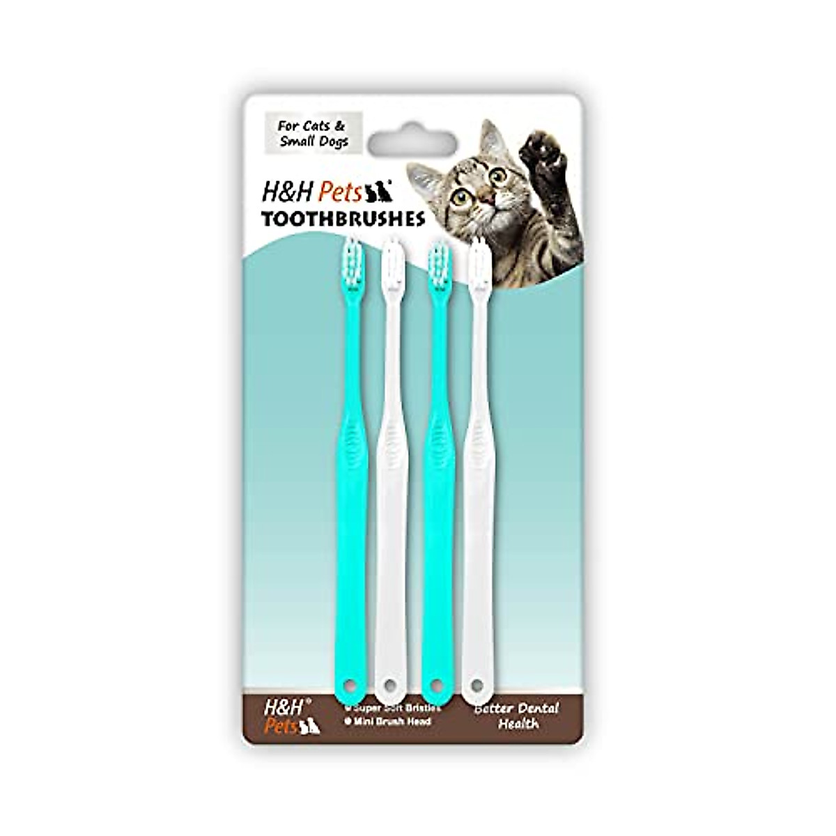 H&H Pets Dog Toothbrushes from Large to Small| Best Professional Dog Cat Toothbrush Series with Many Design & Size Options Breeds