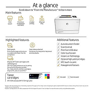 HP Laserjet Pro M452dn Color Printer, (CF389A) (Renewed)