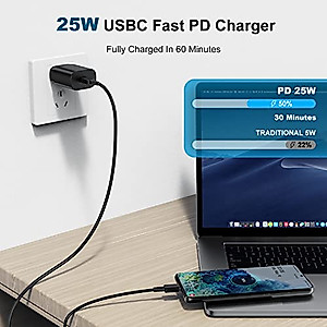 For Samsung s21 s22 USB C Charger,25W Super Fast Phone Charger Type C Wall Charger with 3ft USBC to USBC Fast Charging Cable for Samsung Galaxy S22 Ultra/S22+/S21/S21 Ultra/S21+/S20/Note 10/20/Z Fold3