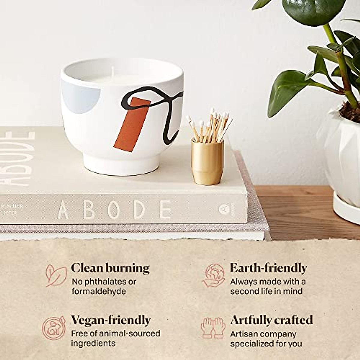 Paddywax Candles Wabi Sabi Collection Scented Candle, 12-Ounce, Amber & Smoke