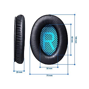 MMOBIEL Ear Pads Cushions Earpad Compatible with Bose QuietComfort Headset QC2 QC15 QC25 QC35 AE2 AE2i AE2 AE2-W (Grey)