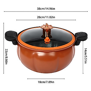 Micro Pressure Cooker 2.1 Gal Pumpkin Cooking Pot Micro Pressure Cooking Pot, Pumpkin Shaped Pressure Cooking Pot for Halloween Home Dormitories Flats