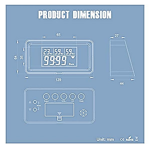 Runleader Digital Count-Down Events Timer,Stopwatch Record,Calendar&Clock Display,Data Resettable for Vocation Retirement Meeting Anniversary Graduation Wedding Premiere.