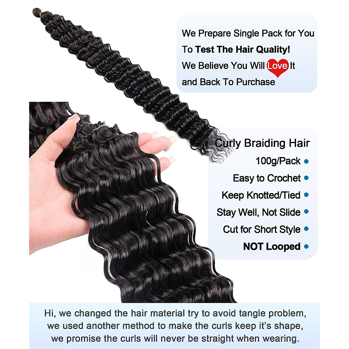 BATISI Ocean Wave Crochet Hair 30 Inch 1 Pack 1b Natural Black Deep Wave Crochet Hair Wavy Braiding Hair Curly Crochet Hair For Black Women