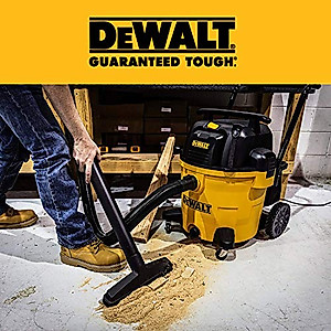 DeWALT 14 Gallon Poly Wet/Dry Vacuum, 6 Horse Power 120V for Jobsite /Industry, Yellow ,DXV14P
