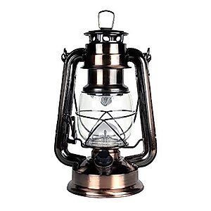NEBO 15 LED Lantern, 9" Battery Operated Traditional Metal Lantern Design for Indoor/Outdoor Use, Copper - New