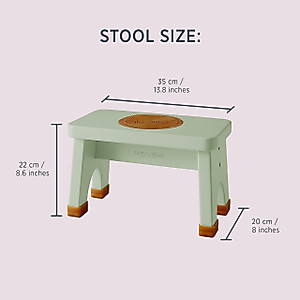 Hevea Natural Rubberwood Kids Step Stool (Dusty Blue)