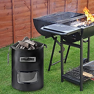 20 LBs Fuel Pellet Storage Bag, Smoker Pellet Dispenser, Heavy Duty Waterproof Wood Pellet Storage Containers for Charcoal, Wood Pellets, Grill, Campping, Outdoor