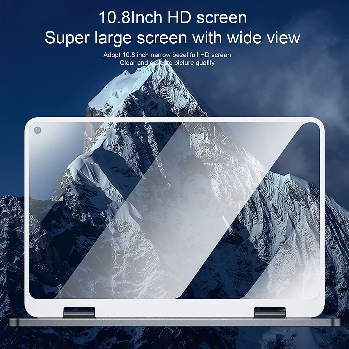 Dilwe 2 in 1 Convertible Laptop 10.8 Inch, 8GB RAM, 512GB SSD FHD Touchscreen Laptop with Stylus, Portable Laptop for Win 11 with WiFi, BT, USB C for Study, Game