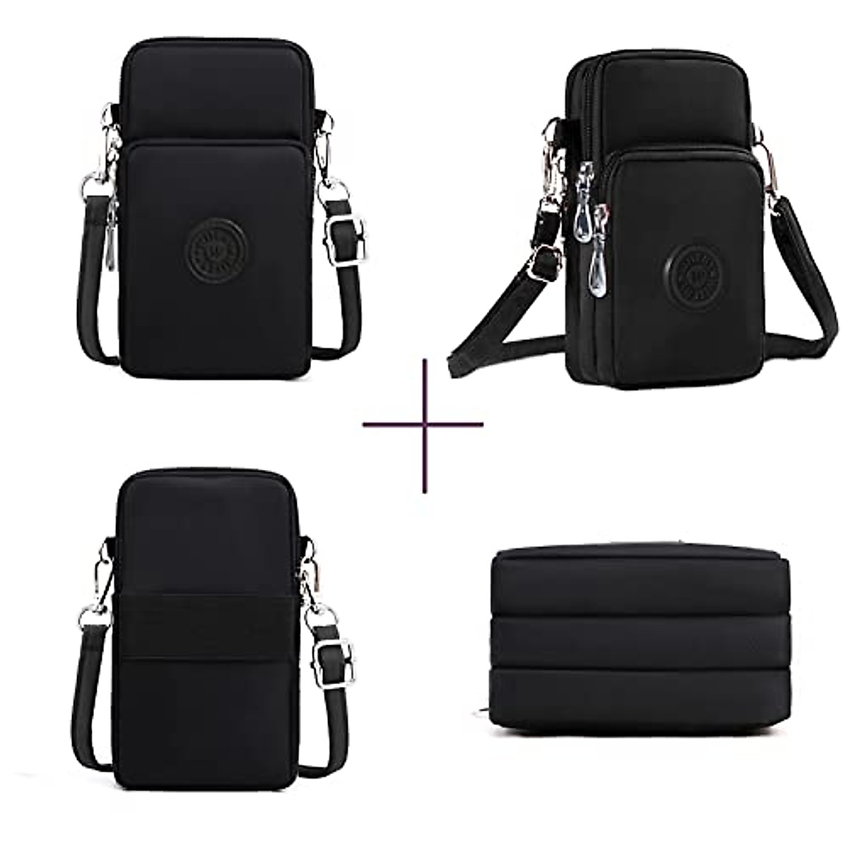WITERY Waterproof Nylon Cute Crossbody Cell Phone Purse Smartphone Wallet Bag for Women Teen Grils