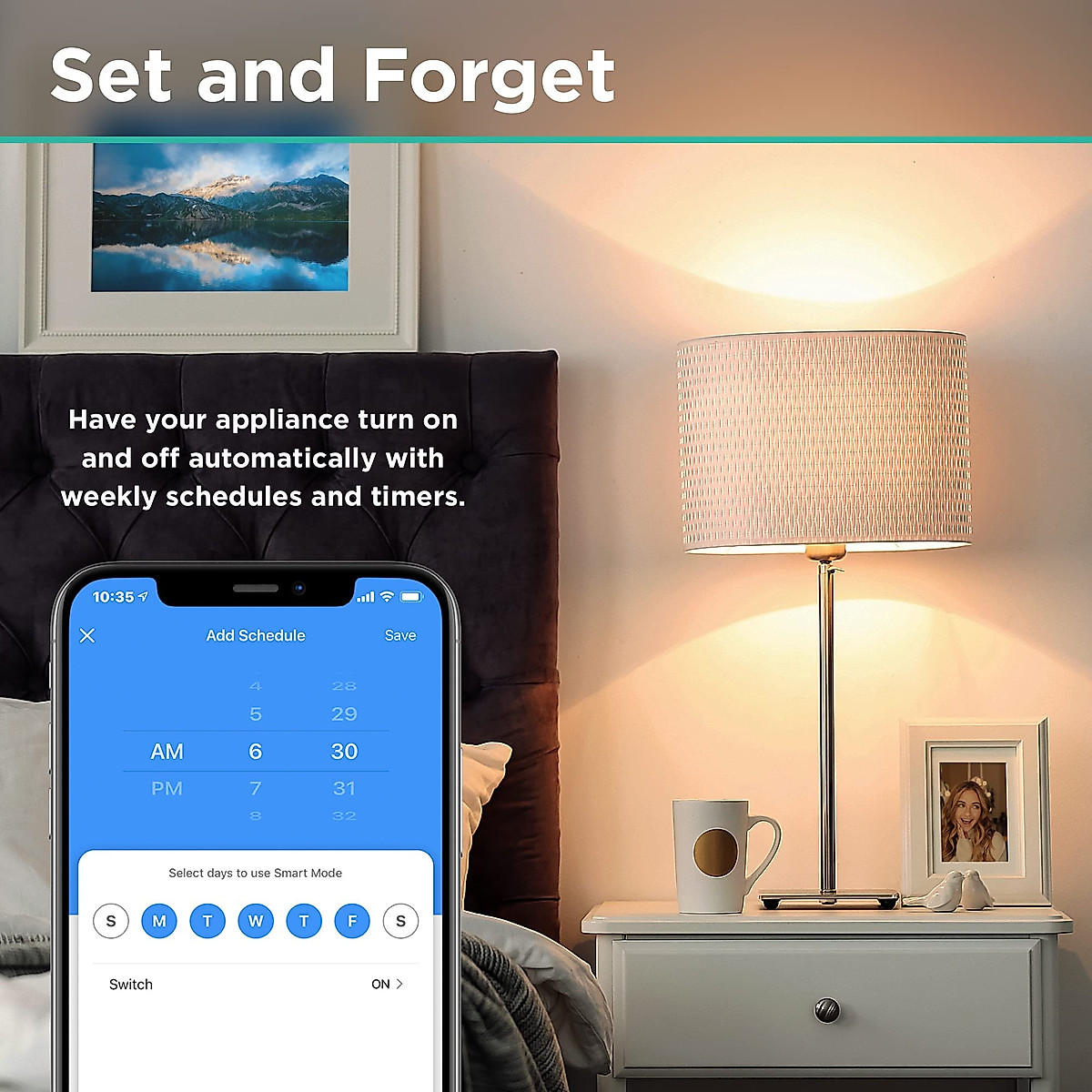 iHome Flow Smart Plug with Energy Monitoring and Timer Function, Wireless Wi-Fi Outlet Socket with On/Off Button, No Hub Required, Compatible with Alexa, Echo, and Google Home, 2-Pack