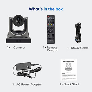 SMTAV 30x Optical + 8X Digital Zoom,high-Speed PTZ,3G-SDI, HDMI Output,H.265 Support Video Conference Cameras