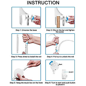 AIFUDA 25 Inch Baby Musical Crib Mobile Bed Bell Holder Infant Bed Decoration Toys Rotating Music Box Nut Screw Arm Bracket