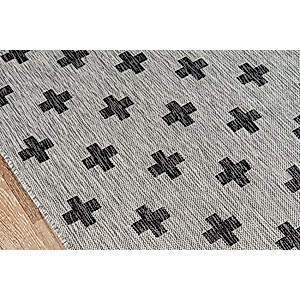Novogratz by Momeni Villa Umbria Indoor Outdoor Rug, 6'7" x 9'6", Grey