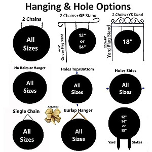 PK Décor Personalized Garden Flag for Outside - Decorative Welcome Last Name Personalized Metal ACM Yard Sign - 14 inch - Customized All Seasons Family Established Garden Flag Stand Option