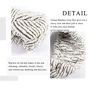 Aceorna Bow Hair Bands Stripe Spa Headbands Facial Makeup Hairbands Soft Carol Fleece Hairlace Headband Head Wraps Bow Washing Headband for Washing Face Shower Spa Mask Facial Makeup Pack of 1