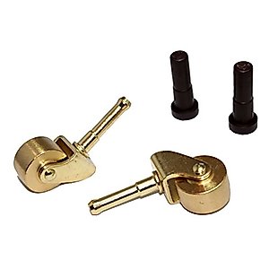 Brass Piano Wheels For Spinet Console Verticle Piano - For Front Legs - 1 Pair