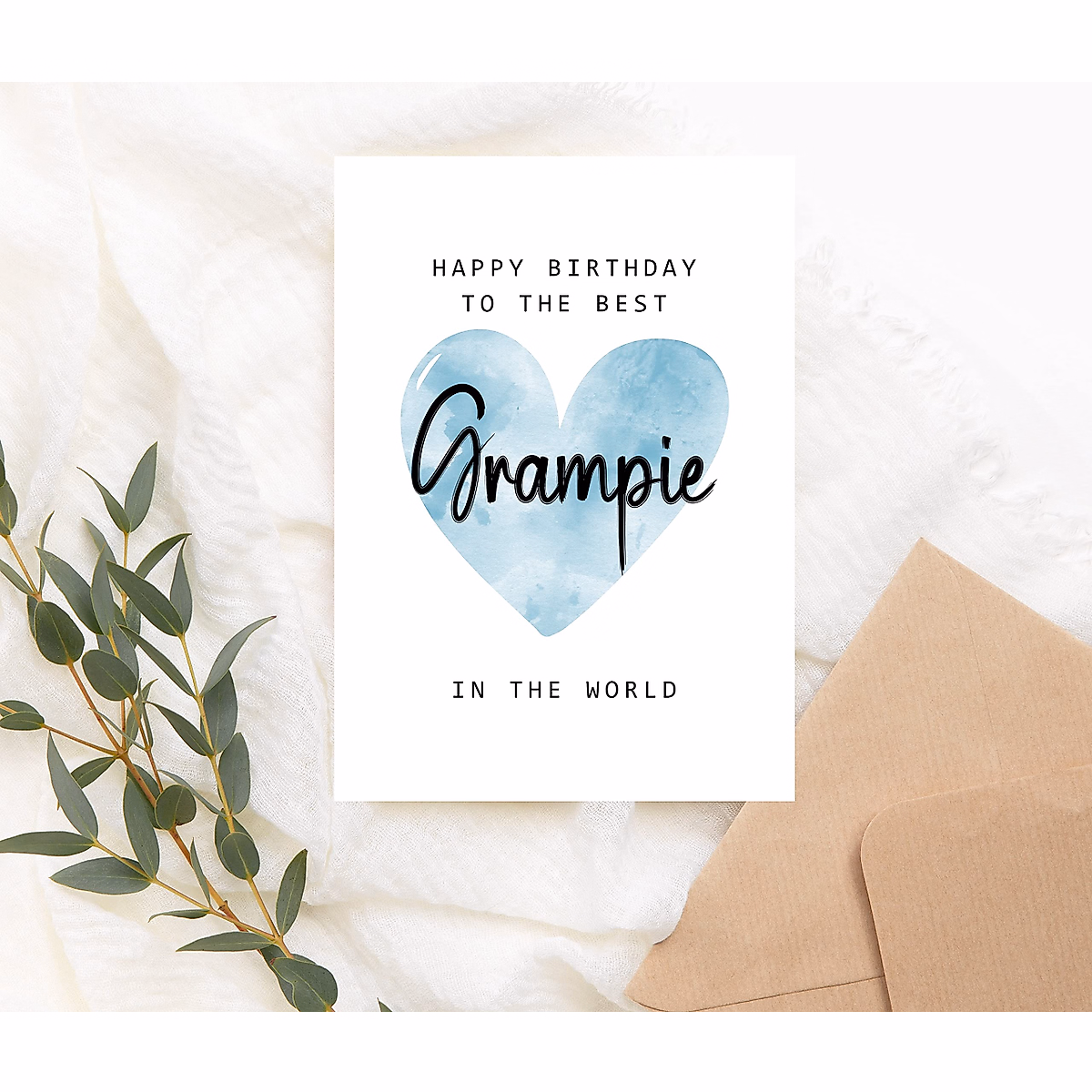 MoltDesigns Happy Birthday To The Best Grampie In The World Card - Grampie Birthday Card - Grampie Card - Father's Day Gift - Happy Birthday Card