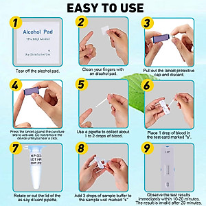 H Pylori Test Kit, Helicobacter Pylori Test Kits at Home, 4 Tests H. Pylori Test H-Pylori Self-Test for Home Use, Results in 10-15 Minutes