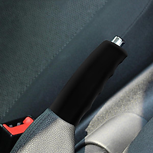 BESULEN Car Handbrake Cover, Silicone Anti-Slip Hand Brake Sleeve, Wave Shaped Decorative Protector for Car Brake Lever, Car Interior Accessories Comfortable Handbrake Grip Cover(Black)