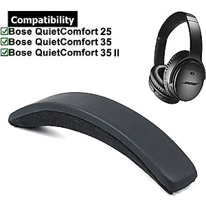 QC35 Headband, Replacement DIY Head Band Cushion Pillow Repair Parts for Bose QuietComfort Quiet Comfort QC 25 35 II QC25 QC35 II Headphones - Black
