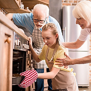 Cabilock Kids Oven Mitts for Children Play Kitchen Heat Resistant Kitchen Mitts for Kids Toddler (2pcs)