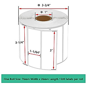 USUPERINK 2 Roll (1500 Labels/roll) Compatible for Brother RD-S04U1 RDS04U1 Die-Cut File Folder Removable White Paper Labels 3 x 1 inch (76 x 26mm) Address Shipping Label for RJ-3050 RJ-3150 RJ-4030