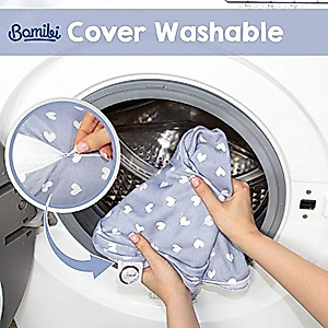 Bamibi Pillow for Breastfeeding with Adjustable Clasp, Multi-Use Breastfeeding Pillow, Cozy Breast Feeding Pillows for Babies, Cover 100% Cotton, Filling 100% Polyester (Hearts Design)