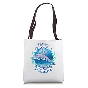 Tampa Florida Vacation Souvenir Dolphin Tote Bag