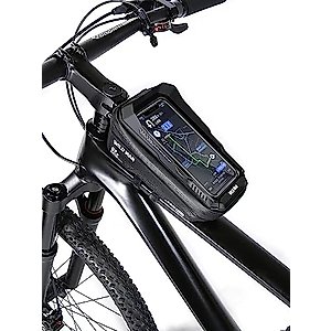 WILD MAN Bike Bag, Bicycle Bike Accessories for Cycling Biking, Bicycle Bike Phone Holder Mount Bag, Bike Bag for Bicycles, Mountain Bike Accessories for Adult Bikes for Cell Phone Under 6.7"