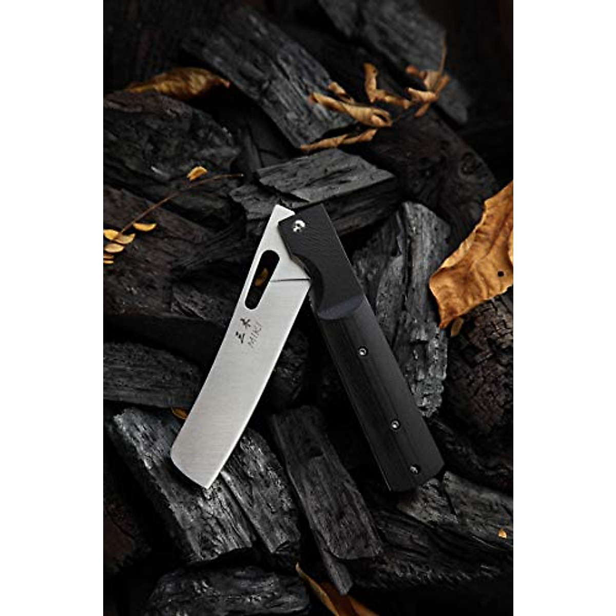 Miki Sharp 440A Stainless Steel Blade Japanese Kitchen Chef Folding Pocket Knife for Outdoor Camping Cooking (Chef Blade)