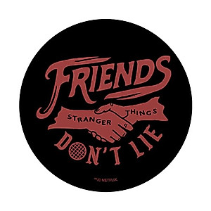 Stranger Things Friends Don't Lie Text Handshake PopSockets Standard PopGrip
