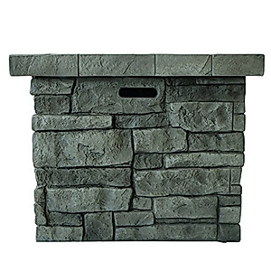 Christopher Knight Home Angeles Outdoor Square Fire Pit - 40,000 BTU, Grey