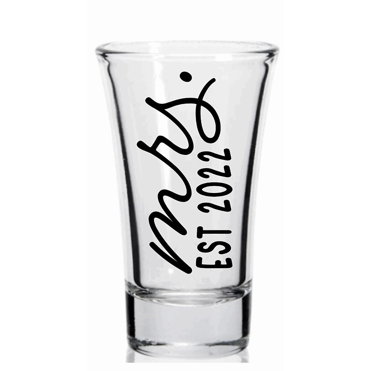 Mr. and Mrs. Est 2022 Shot Glasses Bride and Groom Shot Glasses Wedding Shot Glasses 2oz Shot Glasses Set of Two Mr. and Mrs. Engagement Present Wedding Shot Glasses | Bridal Shower Gift | Jemley