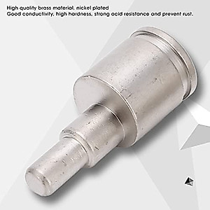 Fydun 2pcs 0 Gauge to 4 Gauge Wire Reducer Amp Input Reducers Amp Input Reducer Adapter High Power Brass Nickel Plated for Car