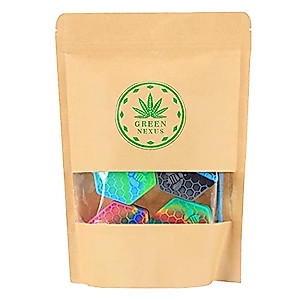 Green Nexus 5 Packs 25ML Non-Stick Food Grade Hexagon Silicone Containers with Carving Tool (5)