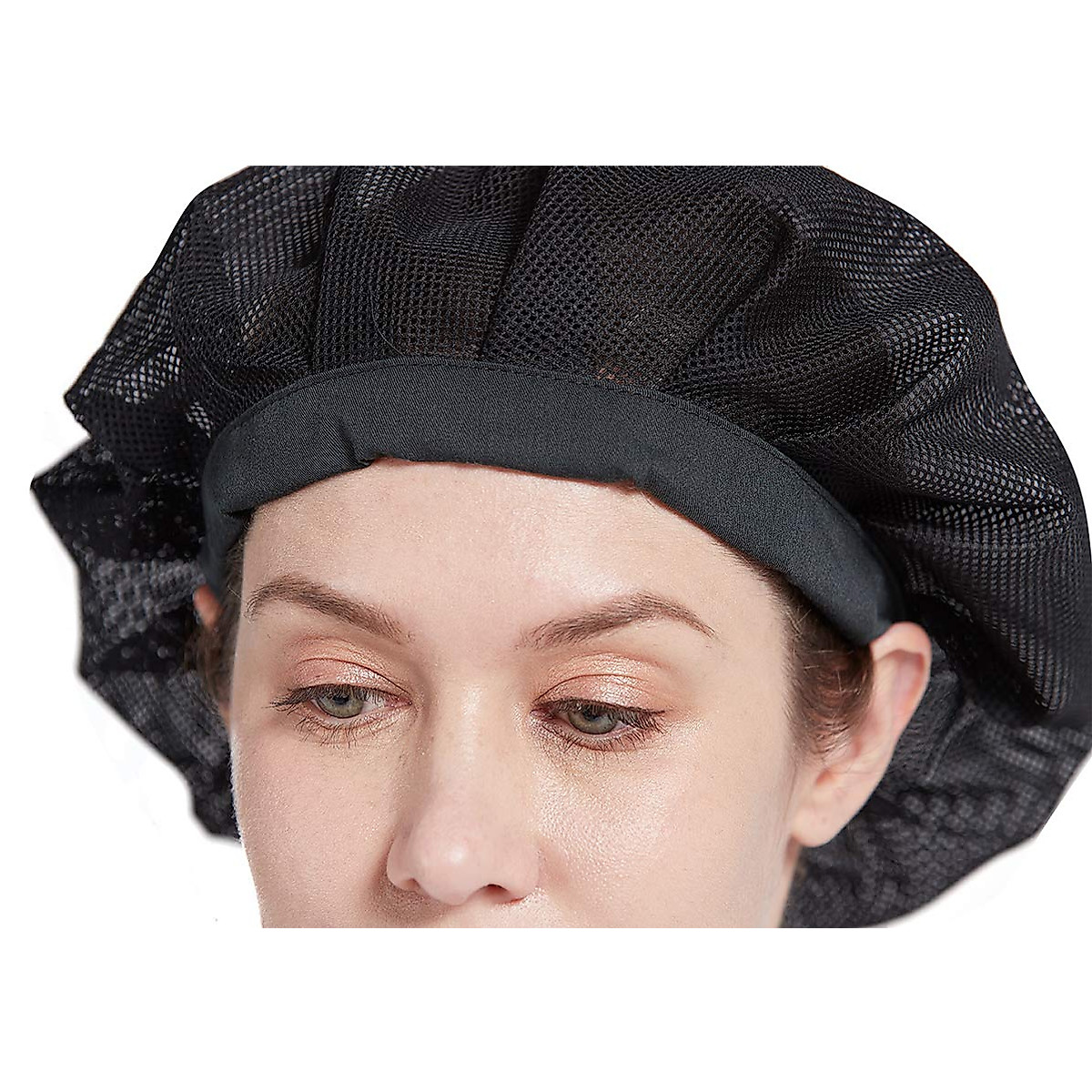 Nanxson 3pcs Chef Hat Kitchen hat Food Service Hair Nets Cooking Chef Cap CF9060 (Black, 3)