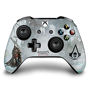 Head Case Designs Officially Licensed Assassin's Creed Edward Kenway Key Art Black Flag Graphics Vinyl Sticker Gaming Skin Decal Cover Compatible With Xbox One S/X Controller