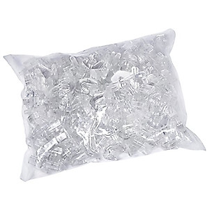 GlossyEnd Pack of 100 - Crystal Clear Hinged Polycarbonate Ceiling Hooks for Drop-Ceiling T-Bars, Holds up to 15 lbs. 1" W x 1 ½"H